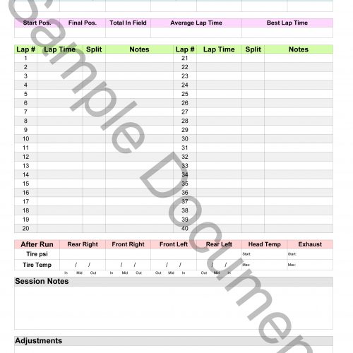 Karting Log Book - Computech