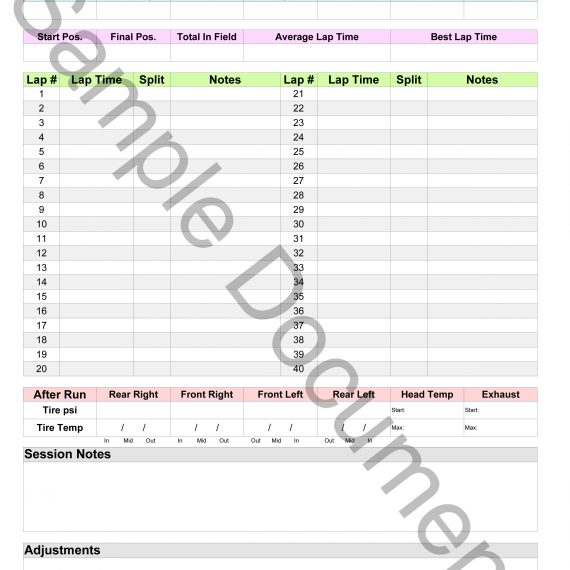 Karting Log Book - Computech