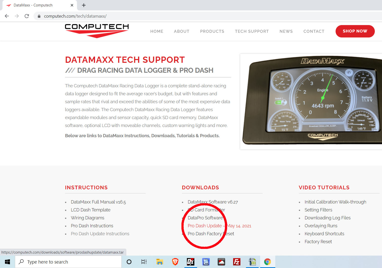 Updating The Pro Dash – Computech